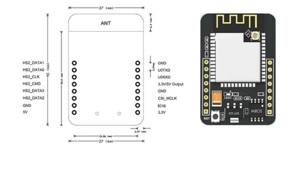 ESP32-CAM Mini Cam Development Board: Facial Recognition - 505023 - 3D ...